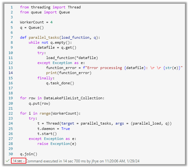 Parallel Processing in Synapse Notebooks